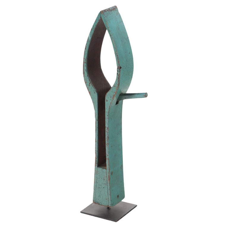 Industrial Painted Wood Tanner Instrument on Black Metal Base, circa ...