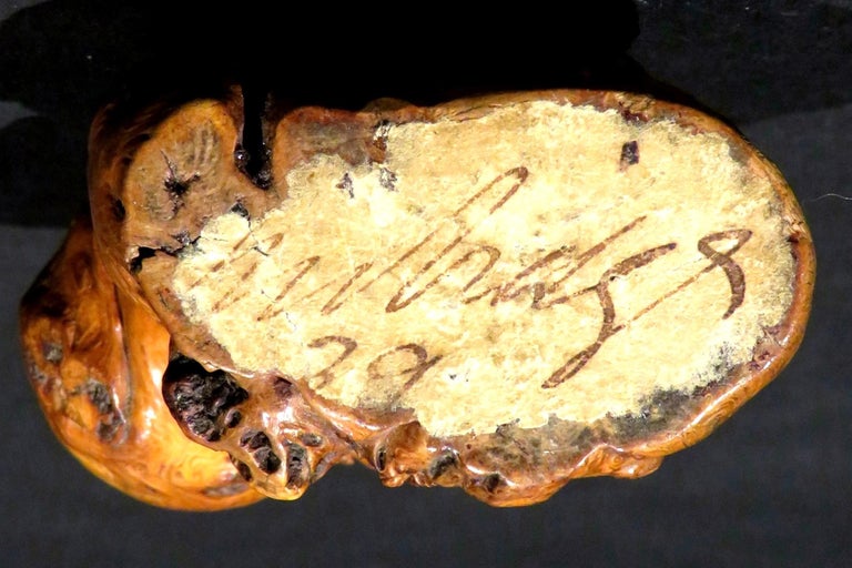 An Intriguing 18th Century Carved Burl Wood Treen Figure, Continental ...