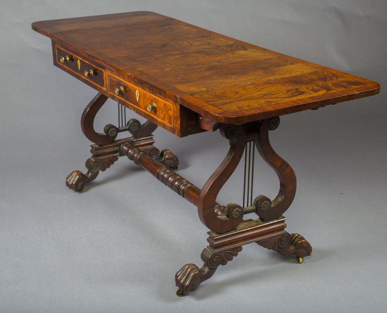 Irish George iv Rosewood Sofa Table For Sale at 1stDibs