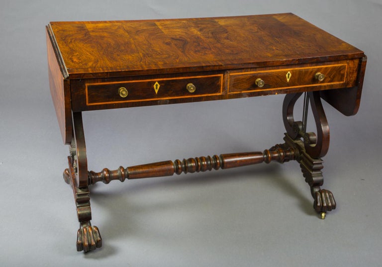 Irish George iv Rosewood Sofa Table For Sale at 1stDibs