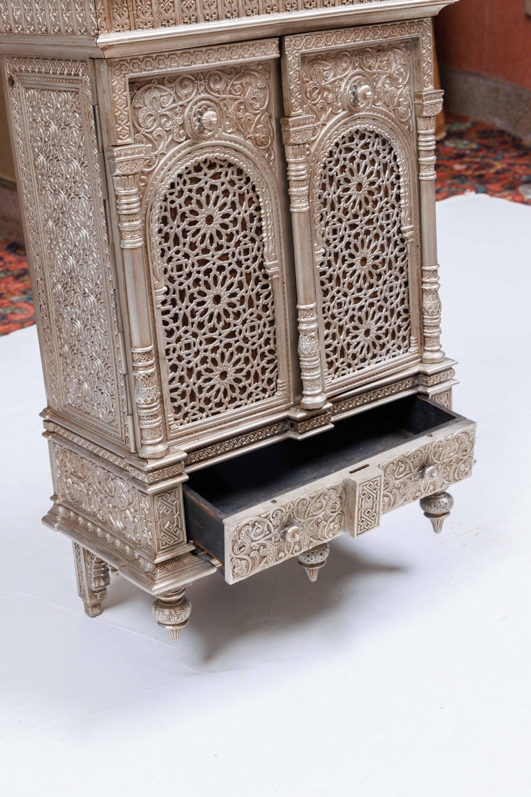 Islamic "Alhambra" Silvered Bronze Quran Cabinet in the Islamic Nasrid ...