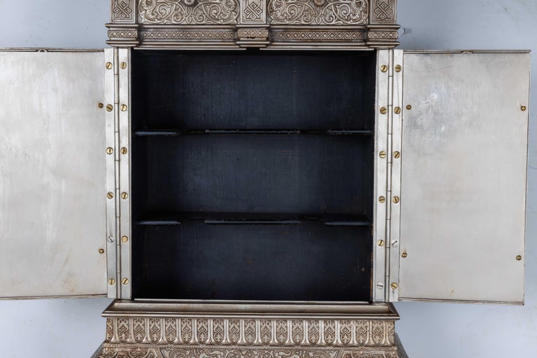 Islamic "Alhambra" Silvered Bronze Quran Cabinet in the Islamic Nasrid ...