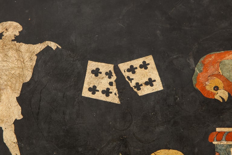 Italian 17th Century Scagliola Panel Mounted on Iron Base as a Coffee ...