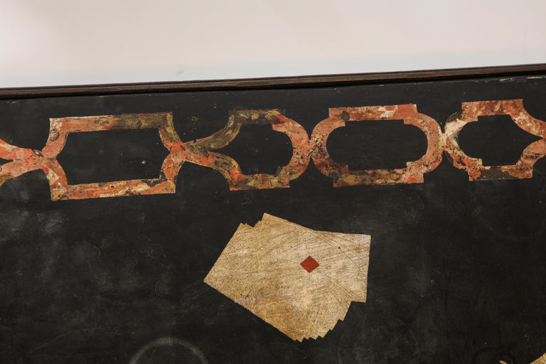 Italian 17th Century Scagliola Panel Mounted on Iron Base as a Coffee ...