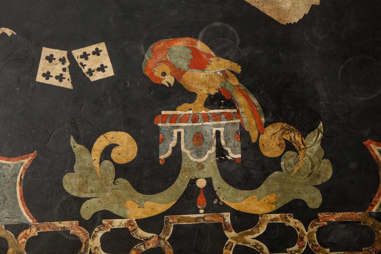 Italian 17th Century Scagliola Panel Mounted on Iron Base as a Coffee ...