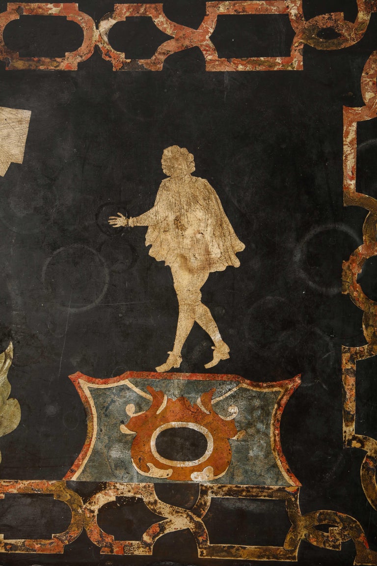 Italian 17th Century Scagliola Panel Mounted on Iron Base as a Coffee ...