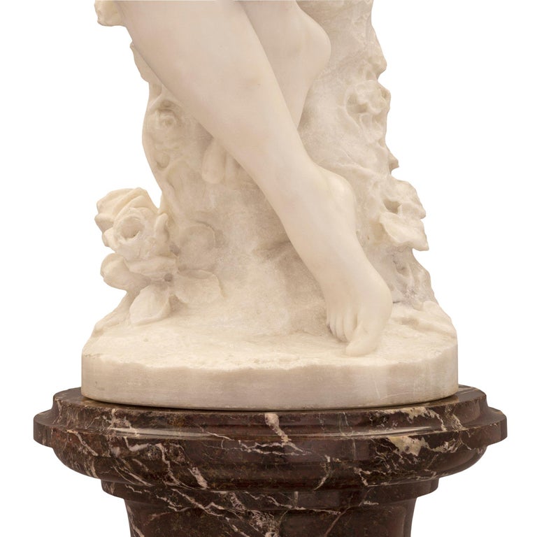Italian 19th Century Marble Statue of Psyche on Her Original Pedestal ...