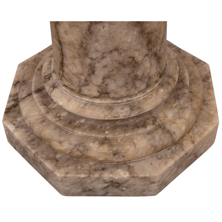 An Italian 19th Century Neo-Classical St. Alabaster Pedestal Column For ...