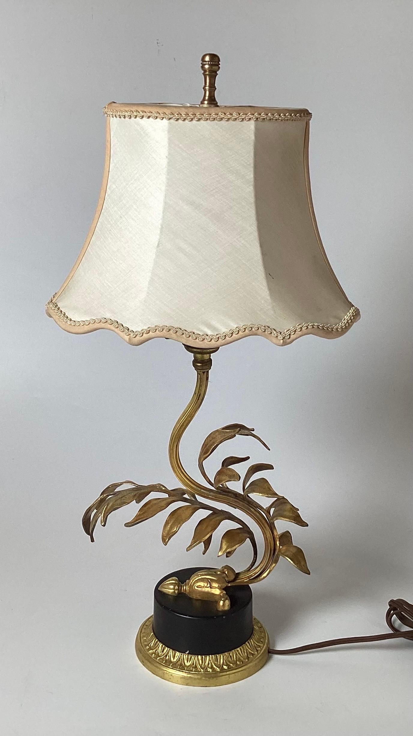 An Italian Gilt Leaf Form Lamp 1930's at 1stDibs