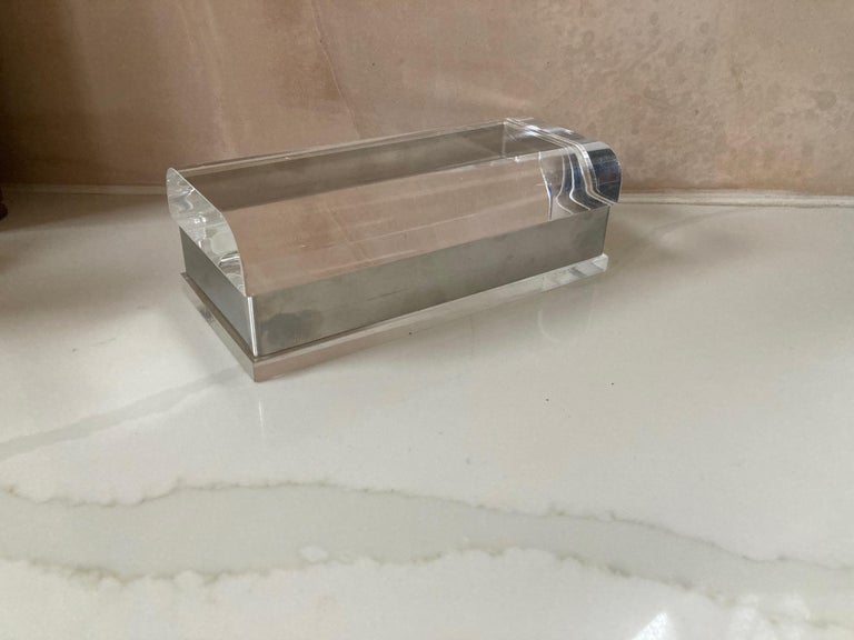 An Italian perspex and chrome box by Felice Antonio Botta For Sale at ...