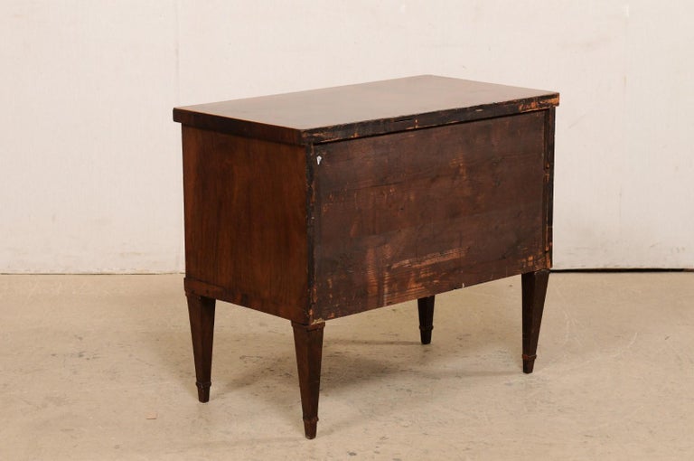 Italian Raised Two-Drawer Chest, with Lovely Matchbook Veneers, circa ...