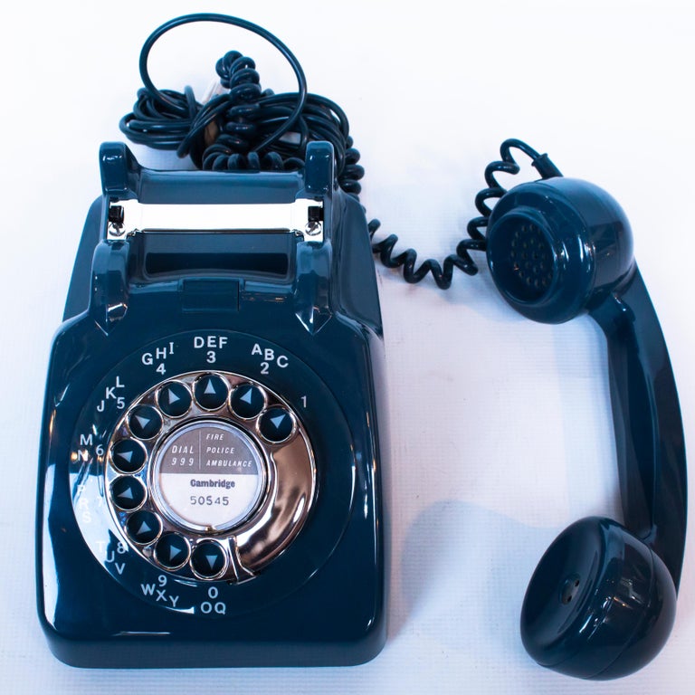 Original 1963 GPO Model 706 Telephone in Blue, Original Nylon Carrying ...