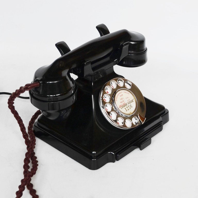 Original GPO 232L Black Bakelite Telephone, circa 1945 at 1stDibs