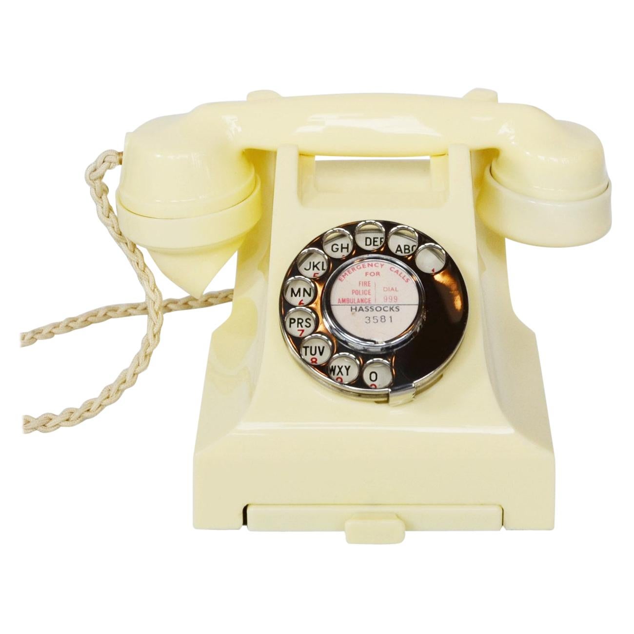 Original GPO Model 332L Ivory Bakelite Telephone Full Working Order For ...