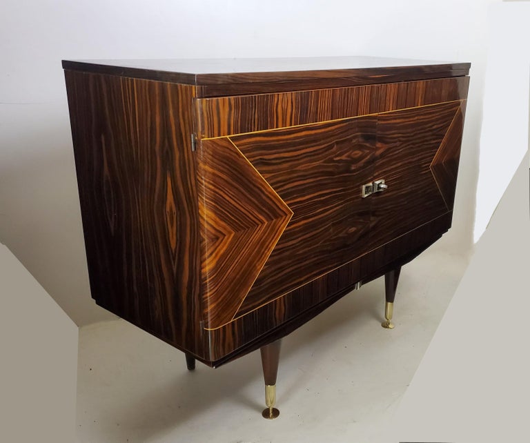 Original Macassar Ebony Two Door Cabinet / Night Stand / Side Table For ...