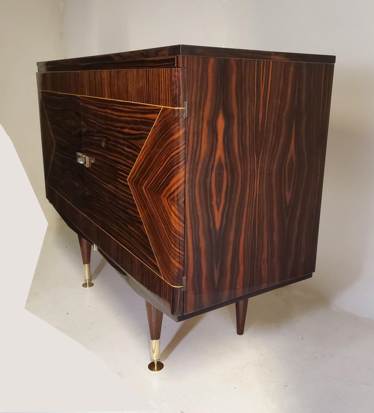 Original Macassar Ebony Two Door Cabinet / Night Stand / Side Table For ...