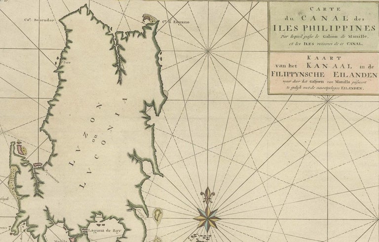 Original Old Map with Many Details Around Manilla in the Philippine ...