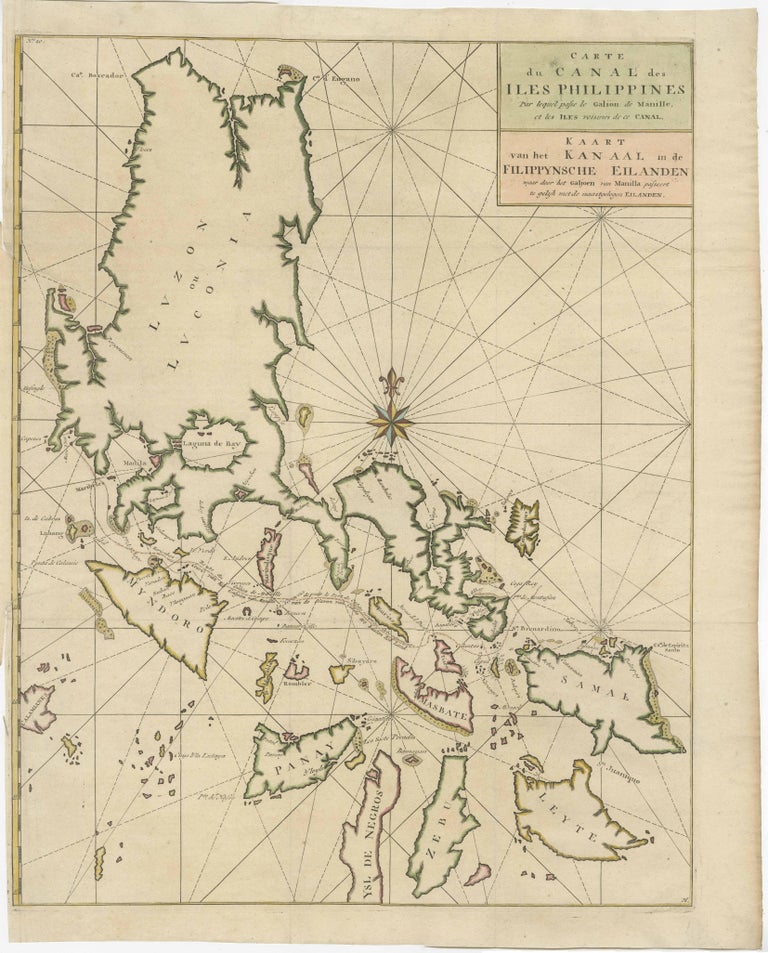 Original Old Map with Many Details Around Manilla in the Philippine ...