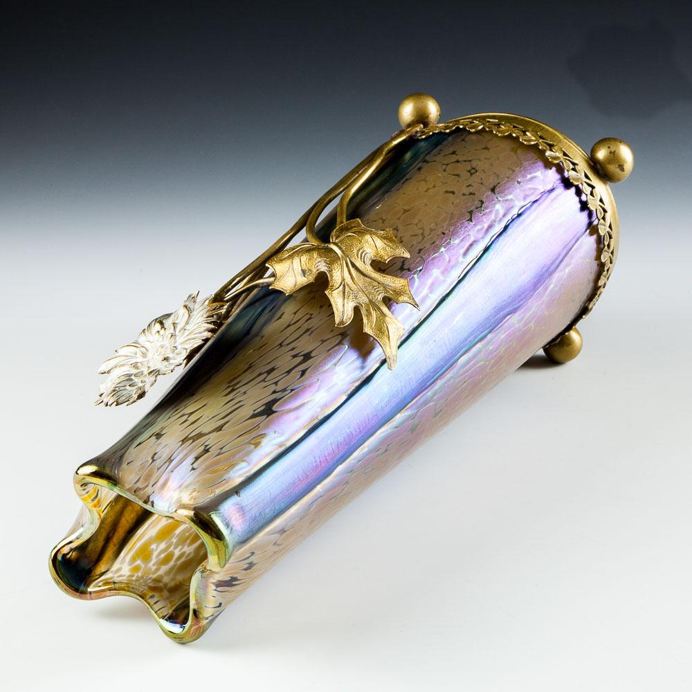 An Ormolu Mounted Loetz Volcano Papillon Vase, c1910 at 1stDibs