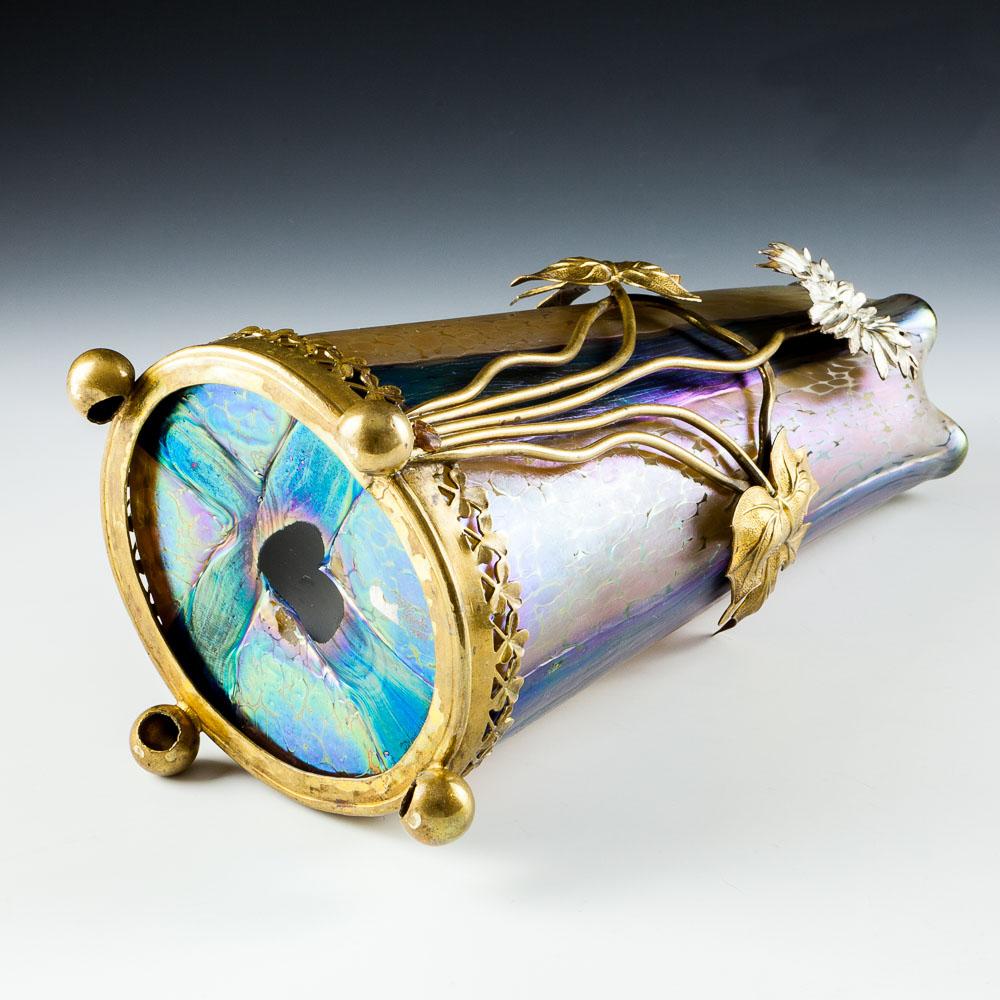 An Ormolu Mounted Loetz Volcano Papillon Vase, c1910 at 1stDibs