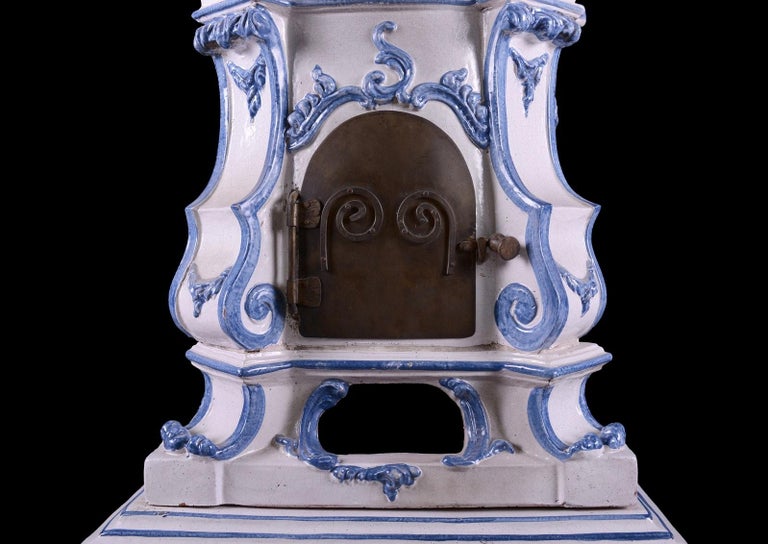 Ornate Ceramic Kachelofen Stove For Sale at 1stDibs