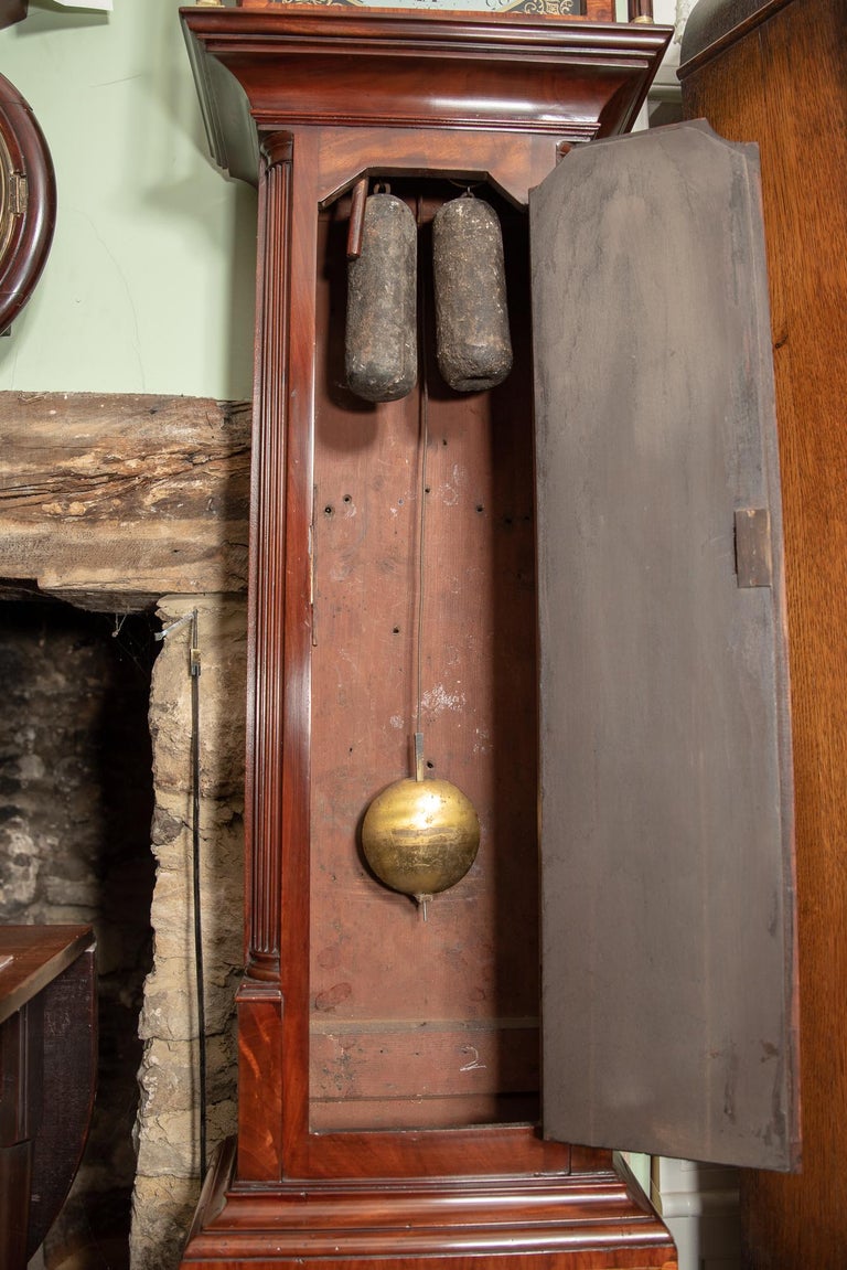 Outstanding 8 Day Flame Mahogany Moon Phase Longcase Clock by Nean ...