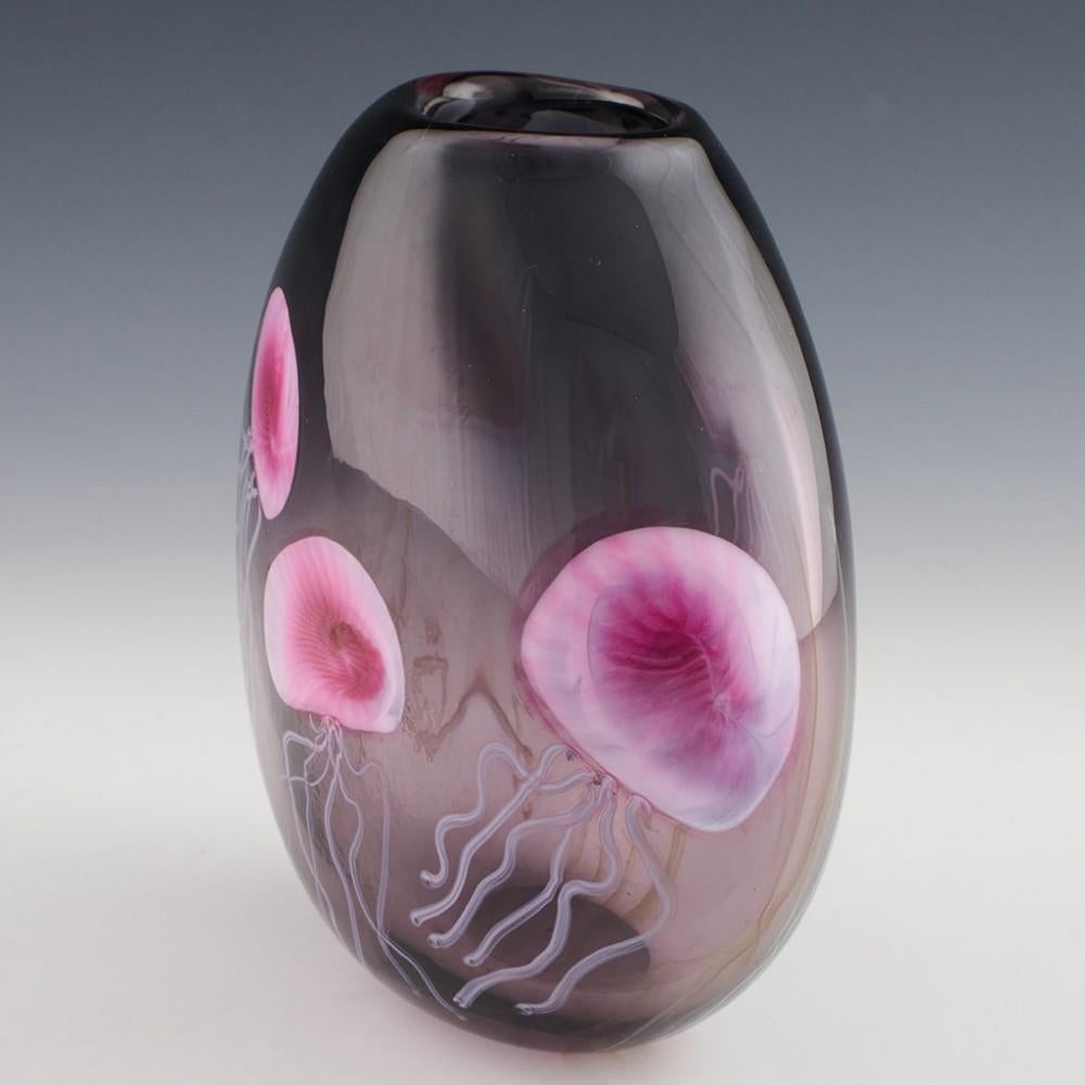 An Oval Amethyst Jelly Fish Vase by Siddy Langley 2023 For Sale at 1stDibs