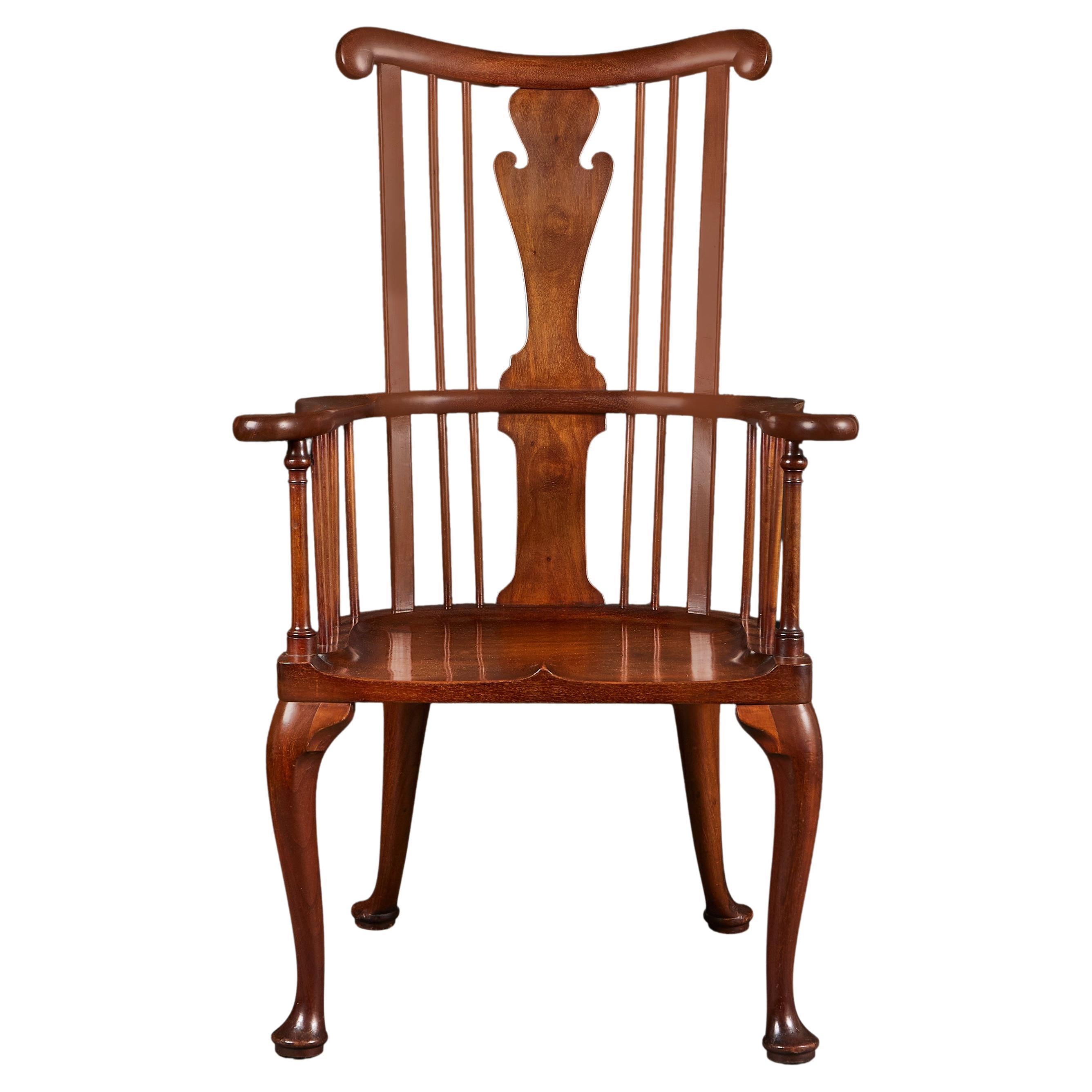 Hand Carved Windsor Chair For Sale at 1stDibs
