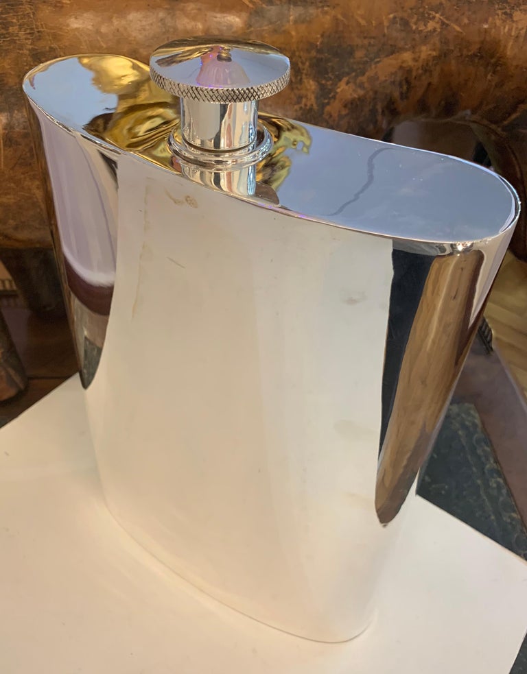 Oversized 1 Gallon Silver Plate Hip Flask, circa 1950 For Sale at 1stDibs