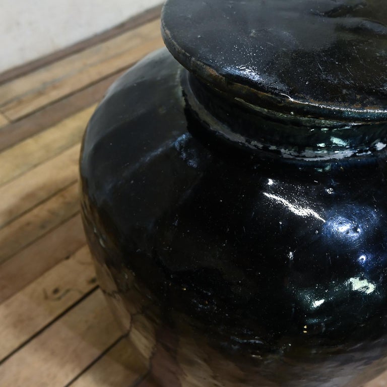 19th Century Chinese Ceramic Rice Wine Jar - With Cover For Sale at 1stDibs