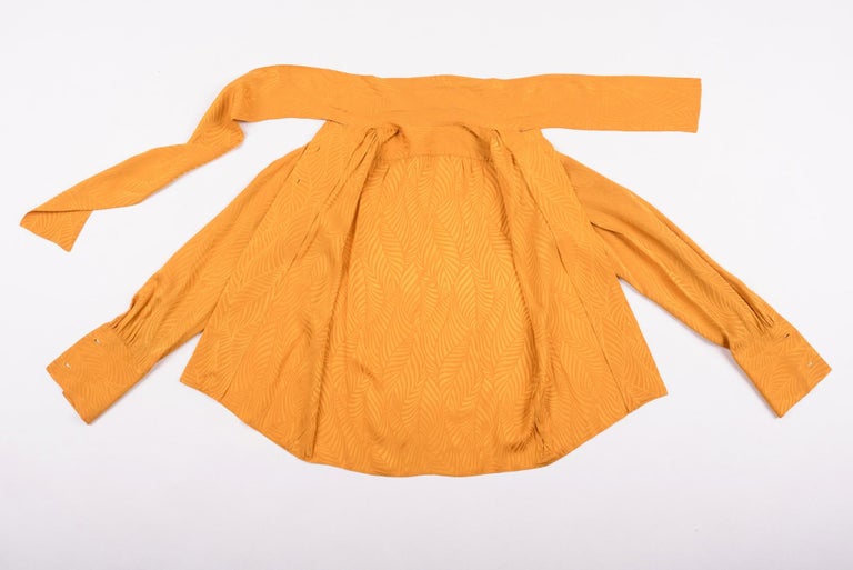 An Yves Saint Laurent Couture Damask Silk Crepe Blouse Circa 1995 at ...