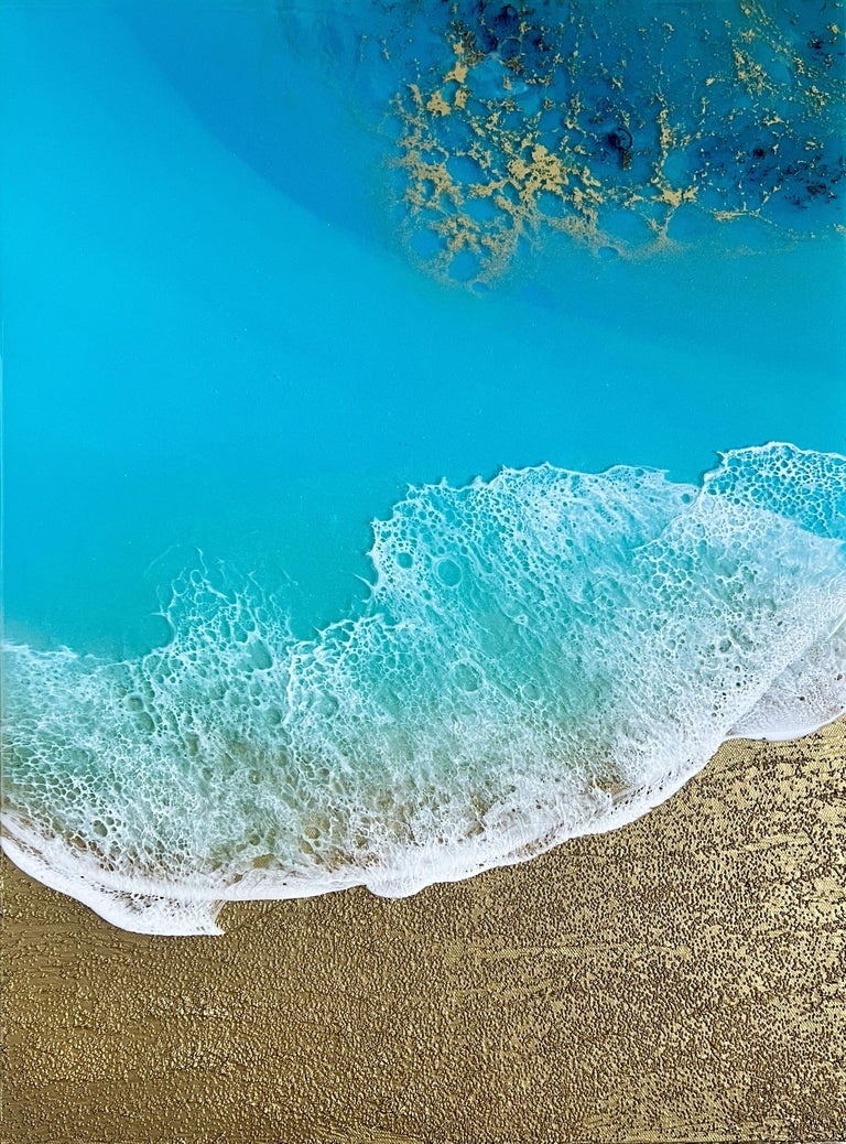 Ana Hefco - Dancing ocean, Painting, Acrylic on Canvas For Sale at 1stDibs