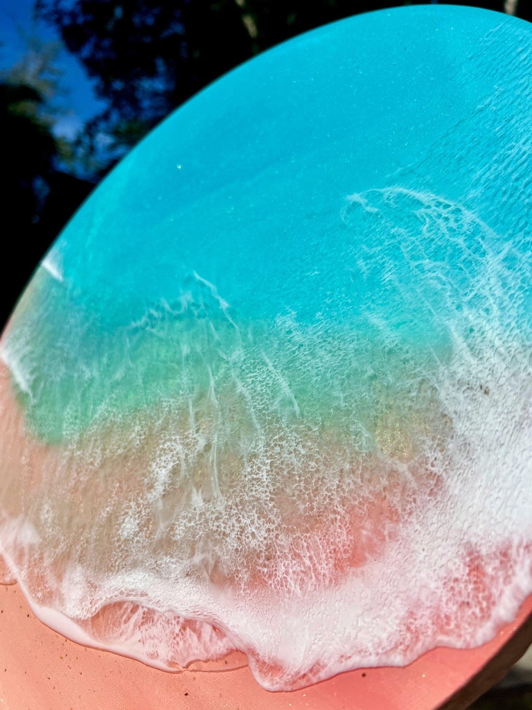 Ana Hefco - Pink sand beach - Bahamas, Painting, Acrylic on Canvas For ...