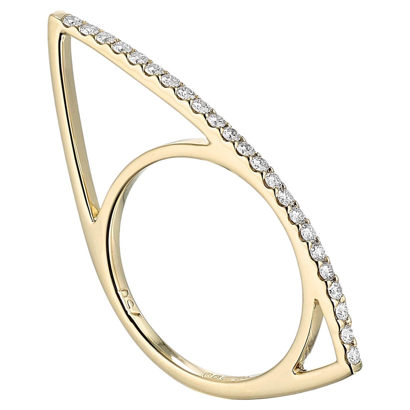 Anabela Chan Fine Sustainable Jewelry White Gold Diamond Morpho Ring ...
