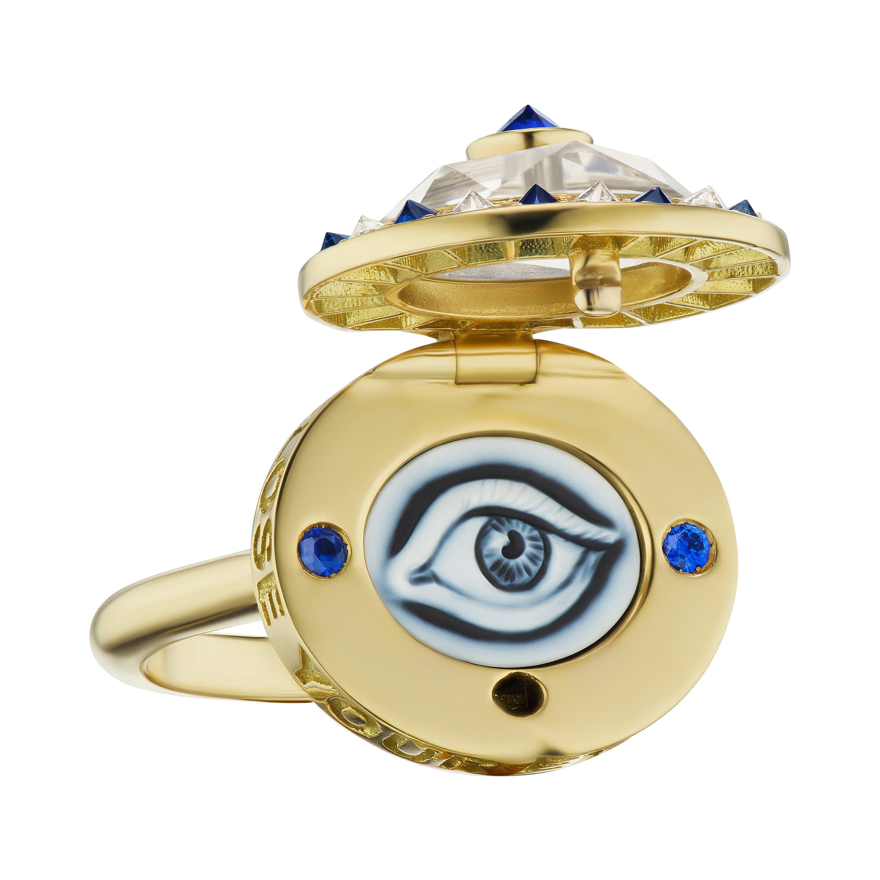 AnaKatarina Customizable Agate, Gold, Sapphire, Diamond "Eye Love ...