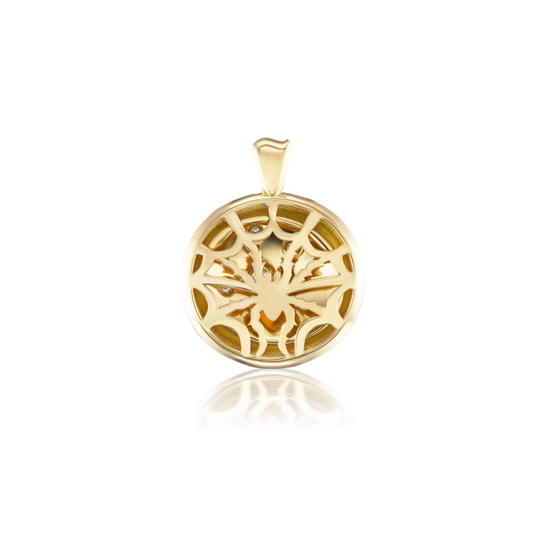 AnaKatarina Yellow Gold and Diamond 'Creativity' Signet Pendant ...