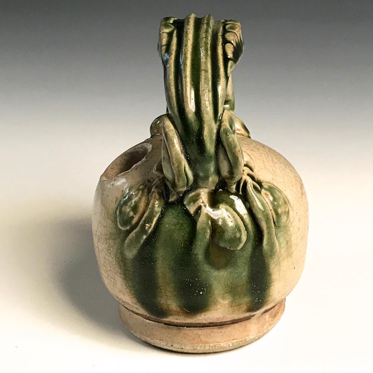 Anamese Three-Color Ware Ceramic Lime Pot, 17th Century For Sale at 1stDibs