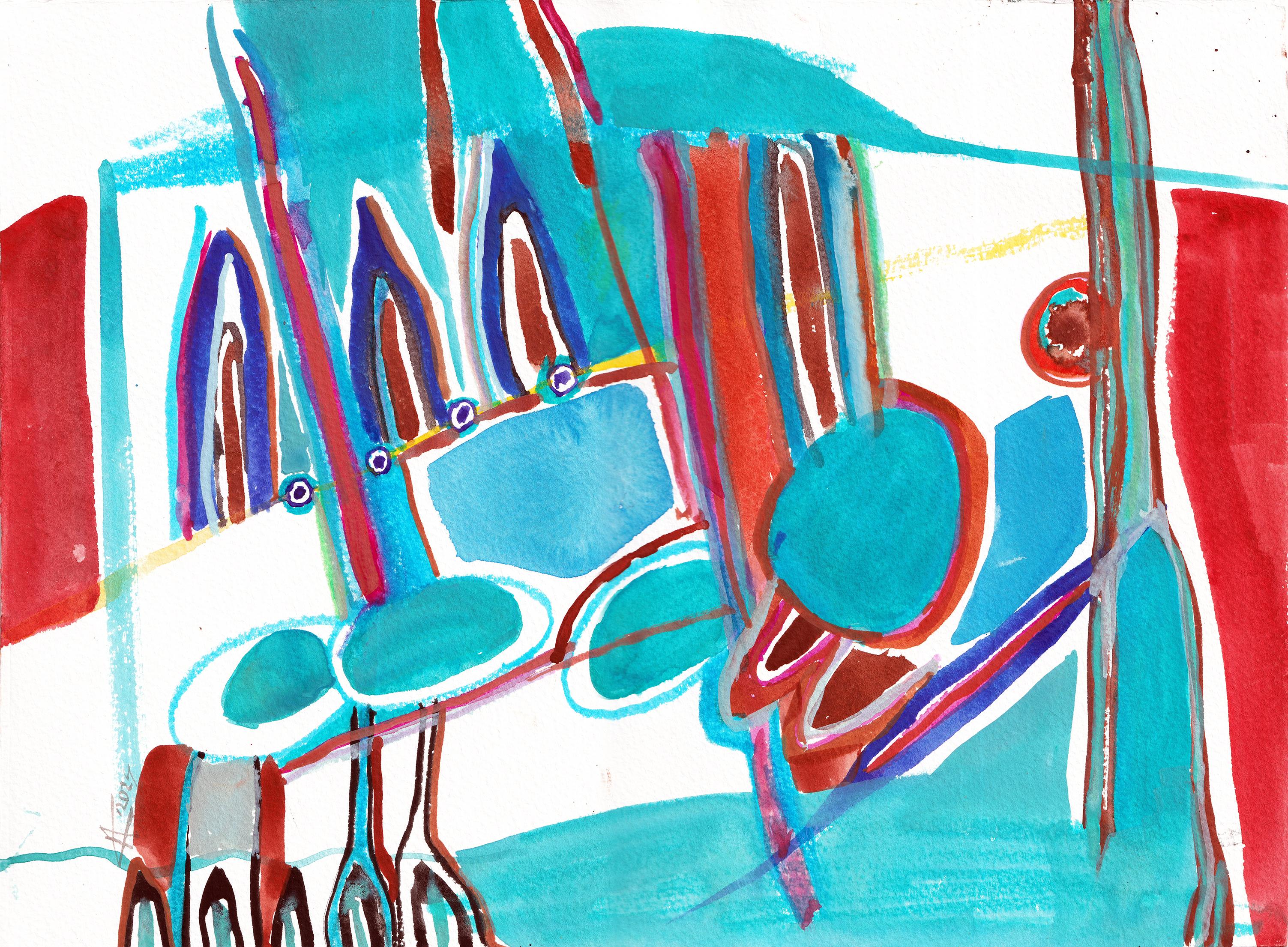 Anastasia Kurakina company - Mood 3 drawing For Sale at 1stDibs