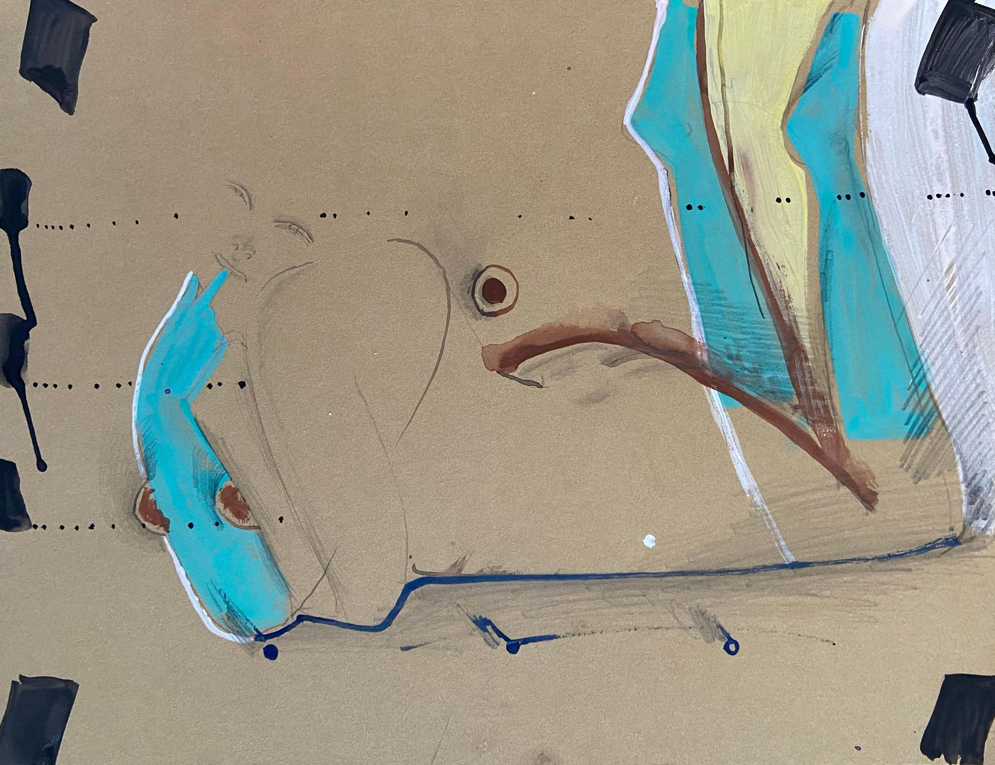 Kind of Cyan - Layered Torn Paper, White and Blue Unique Print ...