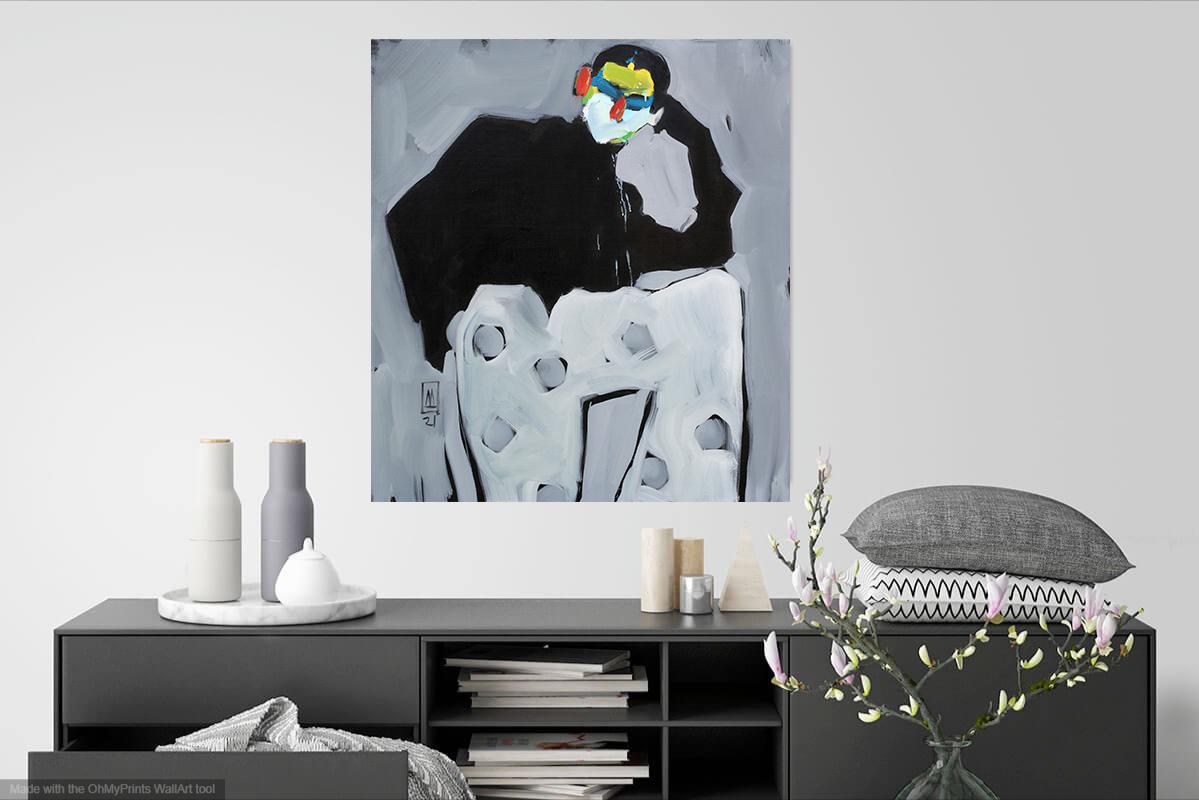 Anastasiia Danilenko - "Thinker" Oil Painting 39" x 35" inch by ...