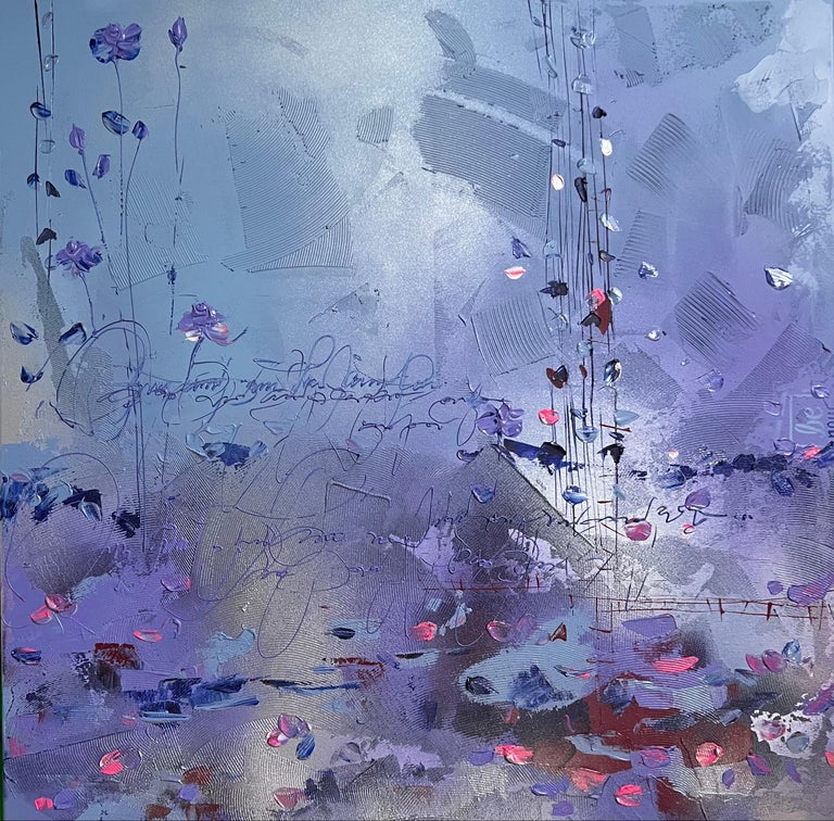 Anastassia Skopp - Floral Purple Art "Dimension" For Sale at 1stDibs