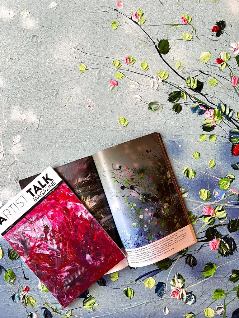 Anastassia Skopp - "Loud Silence" floral large painting For Sale at 1stDibs