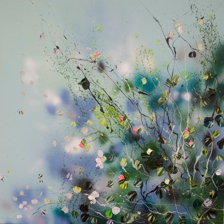 Anastassia Skopp - "Loud Silence" floral large painting For Sale at 1stDibs