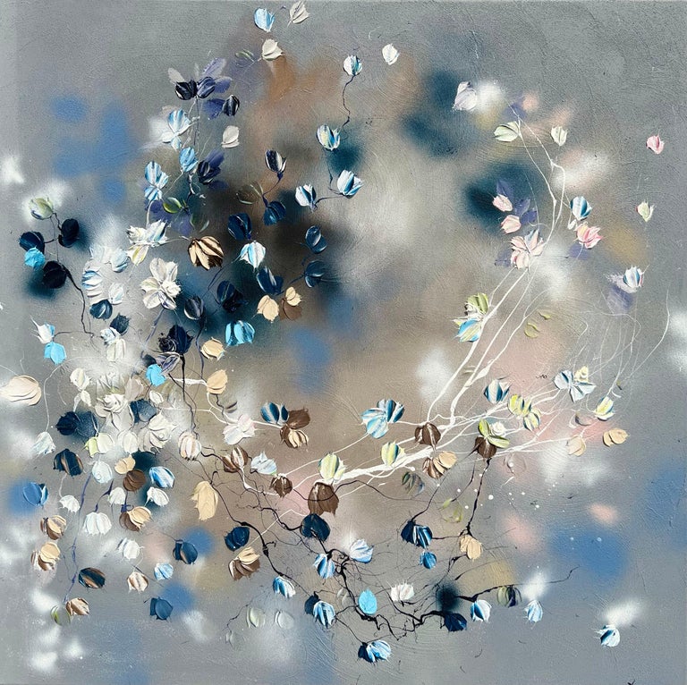 Anastassia Skopp - "Phenomena X" floral large painting For Sale at 1stDibs