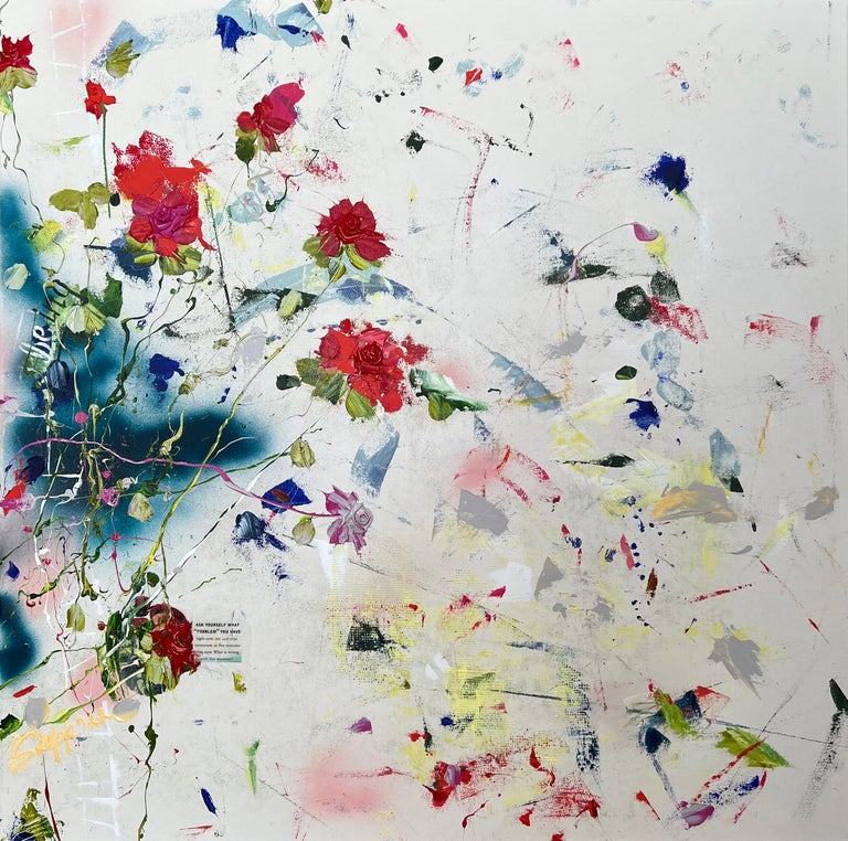 Anastassia Skopp - "Weekend Of Thoughts" floral large painting For Sale ...