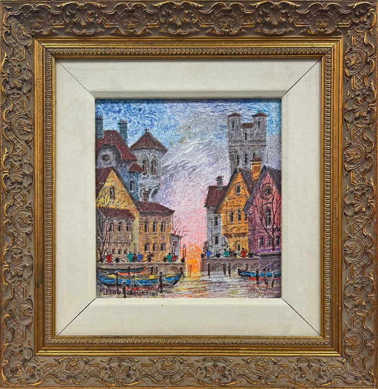 Anatole Krasnyansky - GDANSK NEAR HARBOR (EMBELLISHED) For Sale at 1stDibs
