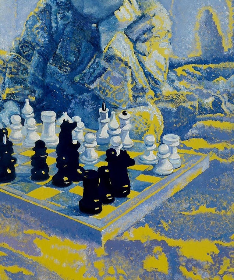 Anatoly Varvarov Viktorovich - Chess, Original oil Painting, One of a ...