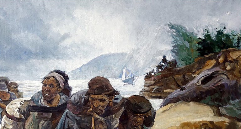 Anatoly Varvarov Viktorovich - On the Volga, Original oil Painting, One ...
