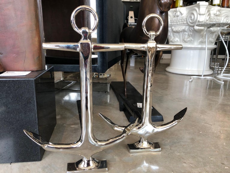 Anchor Andirons at 1stDibs