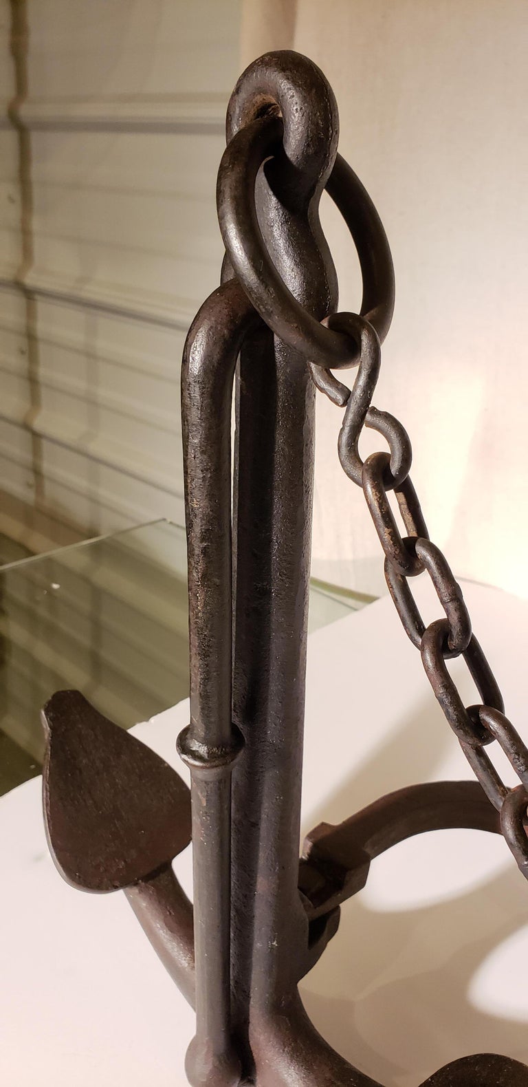 Anchor Form Nautical Andirons For Sale at 1stDibs | anchor andirons